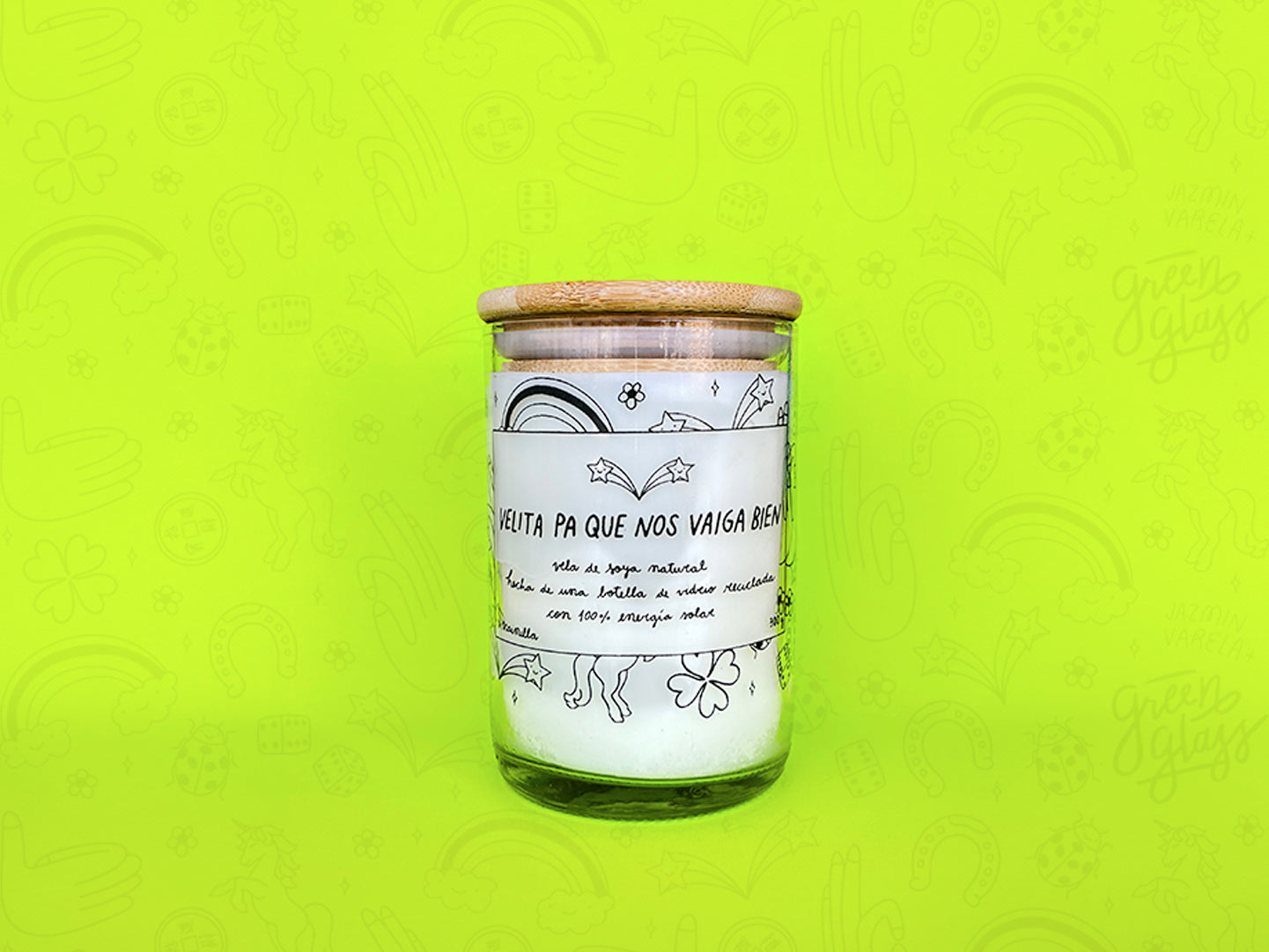 Velita Pa Que Nos Vaiga Bien - Aroma Vainilla - Transparente – Green Glass