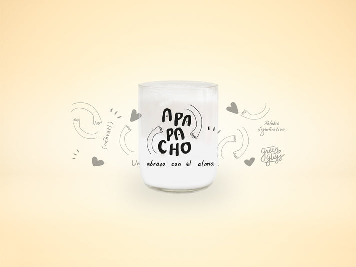 Vaso Apapacho )abrazo con el alma) en Náhuatl color transparente 200ml ...